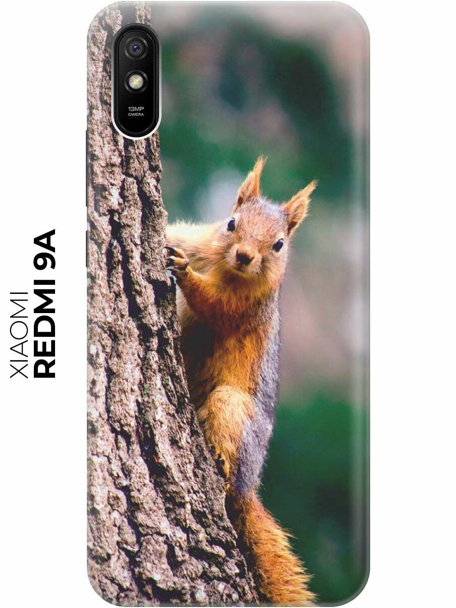 Чехол - накладка ArtColor для Xiaomi Redmi 9A с принтом "Белочка"