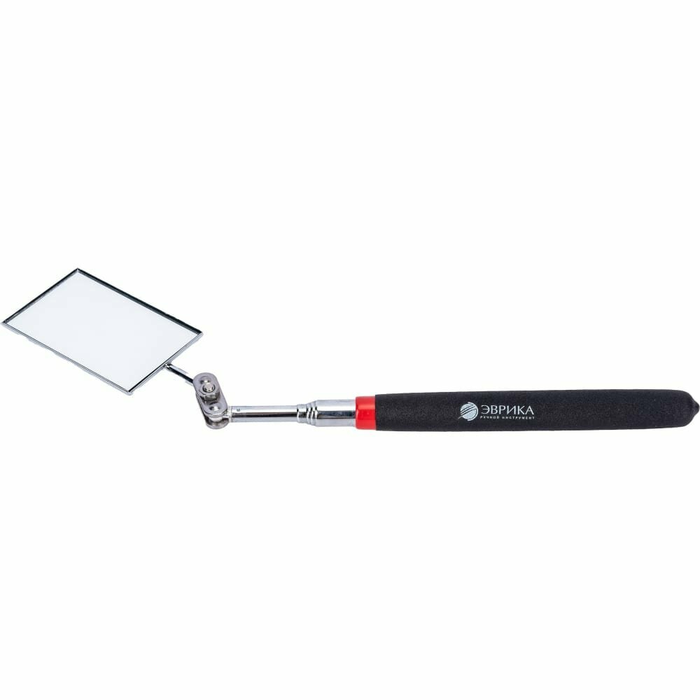 Телескопическое прямоугольное зеркало с резиновой ручкой эврика ER-53004
