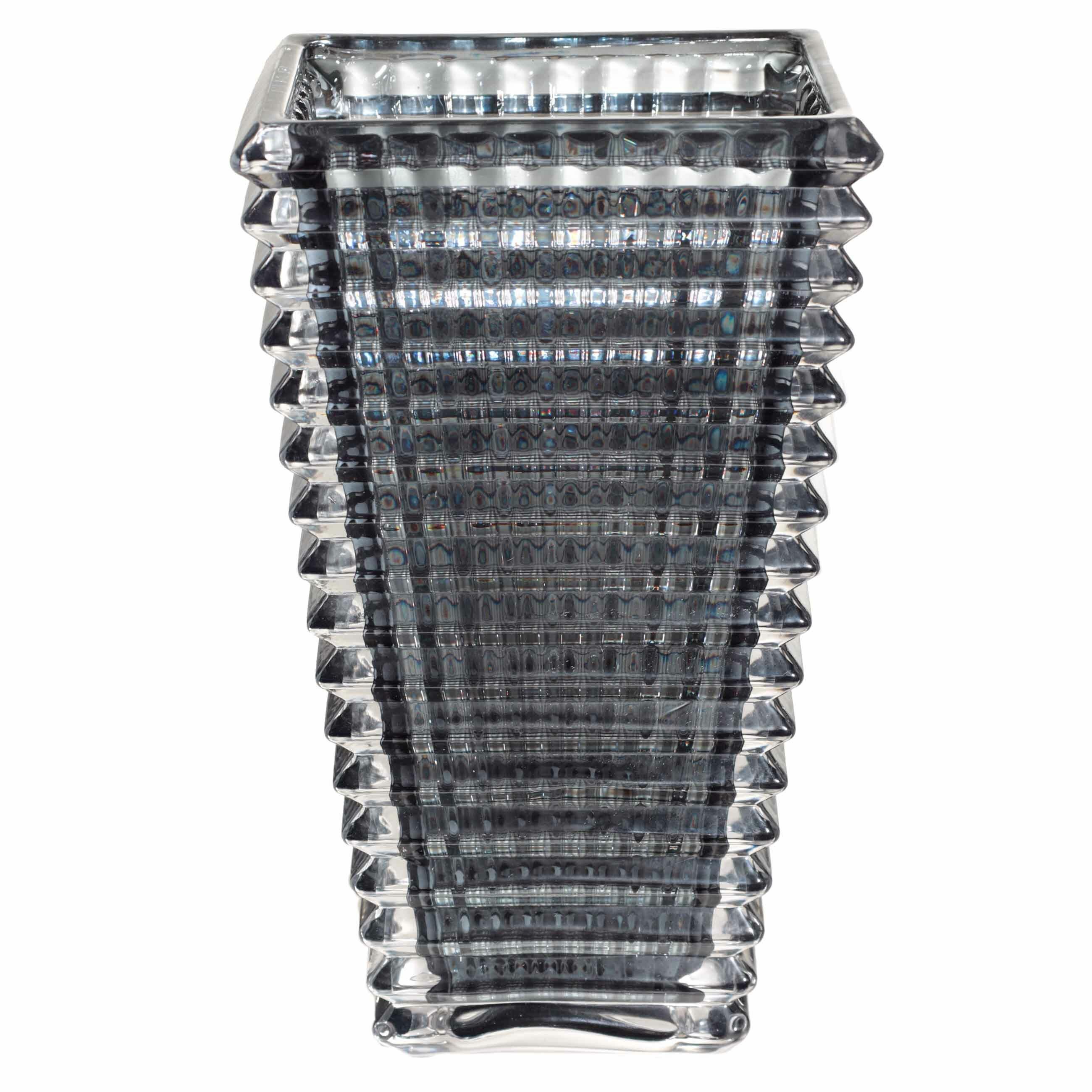 (W)Ваза для цветов 28 см, Kuchenland, стекло с цветным напылением, серая, Mosaic color