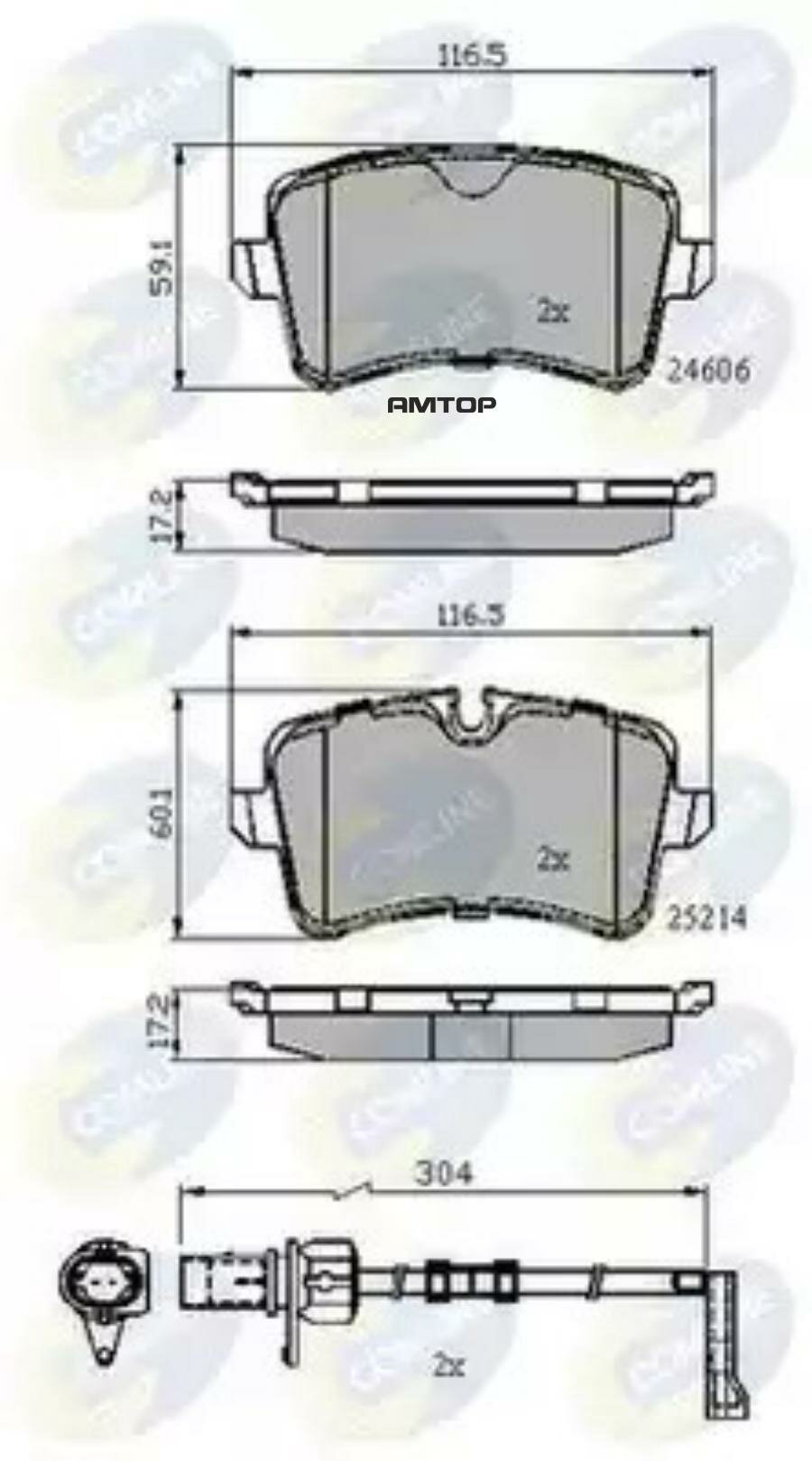 Колодки ЗАД AUDI A4/A6/A7 10- Comline арт. CBP22121