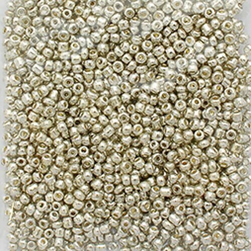 Бисер AS-1109 серебряный перламутровый (11/0) 2.1 мм 20 г, цена за 1 уп.