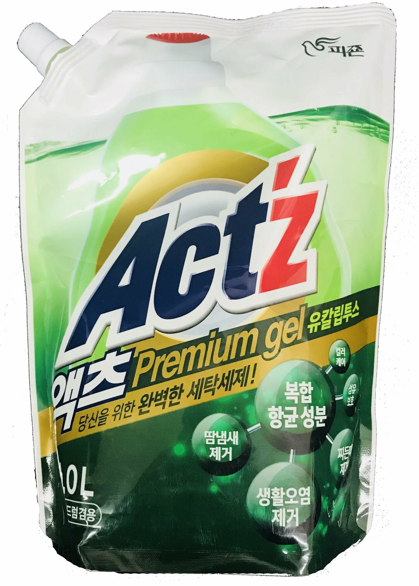 Pigeon Act'z Premium Gel Концентрированный гель для стирки для всех типов стиральных машин с ароматом эвкалипта 1 л в мягкой упаковке