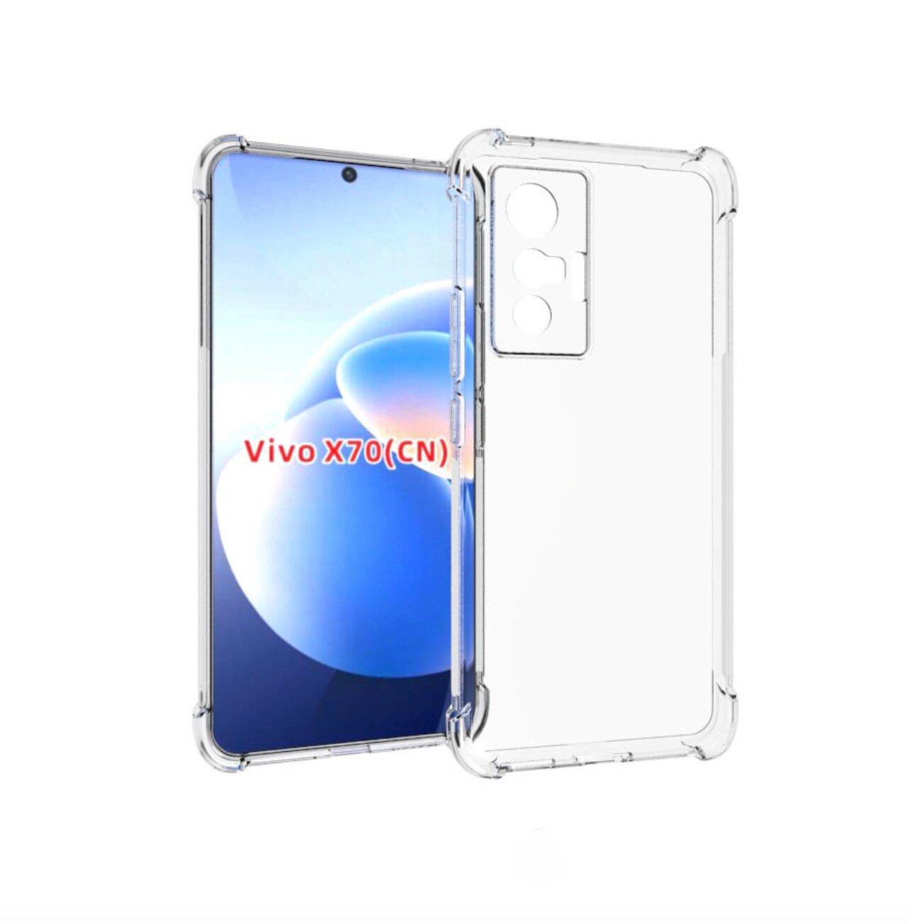 Чехол задняя-панель-накладка-бампер MyPads Tocco для Vivo X70 с защитой углов противоударный прозрачный