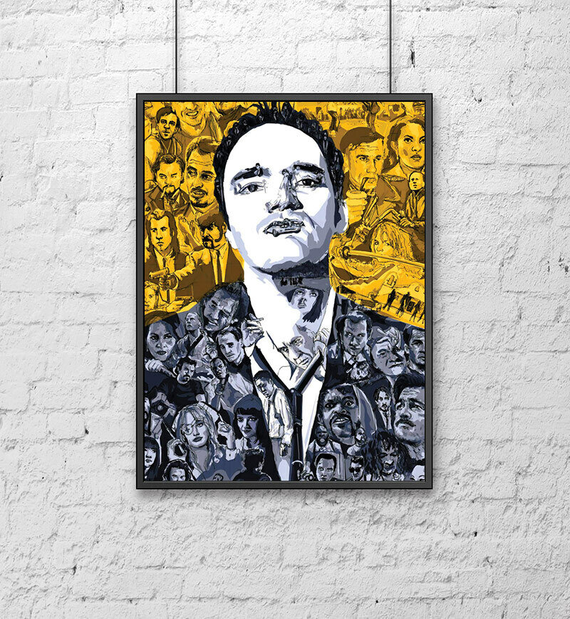 Постер для интерьера на стену (30х40 см). Квентин Тарантино (Kventin Tarantino)