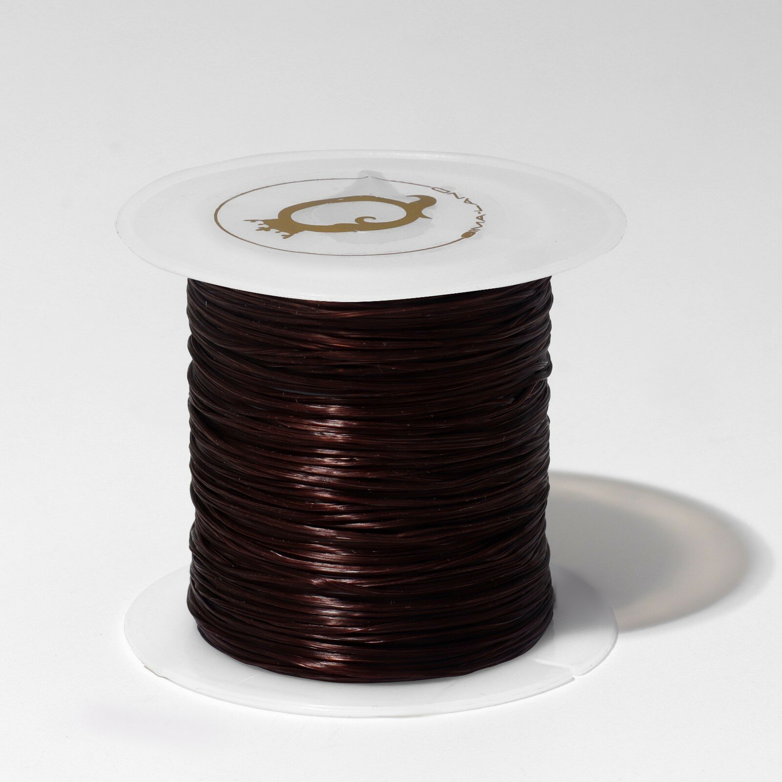 Нить силиконовая (резинка) d=1 мм, L=10 м (прочность 2250 денье), коричневая