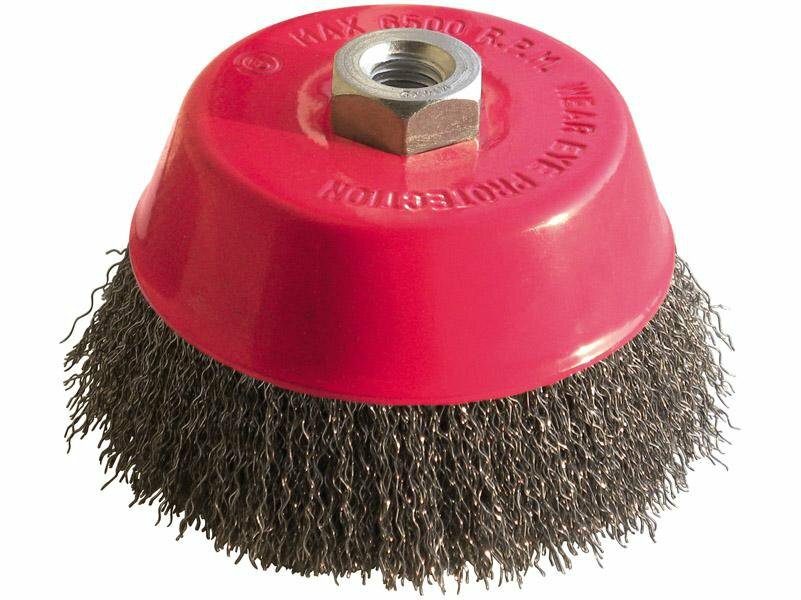 Корщетка волнистая "чашка", гайка М14, диаметр 125 in Work 39262