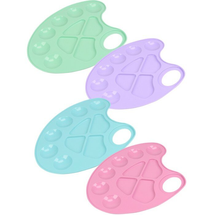 Палитра овальная, 10 ячеек, "Прованс" Calligrata, пастельные цвета, микс, 9517529