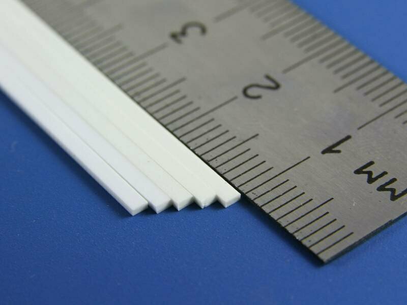 Полоска пластиковая для масштаба S, 0.8х1.6 мм, 10 шт