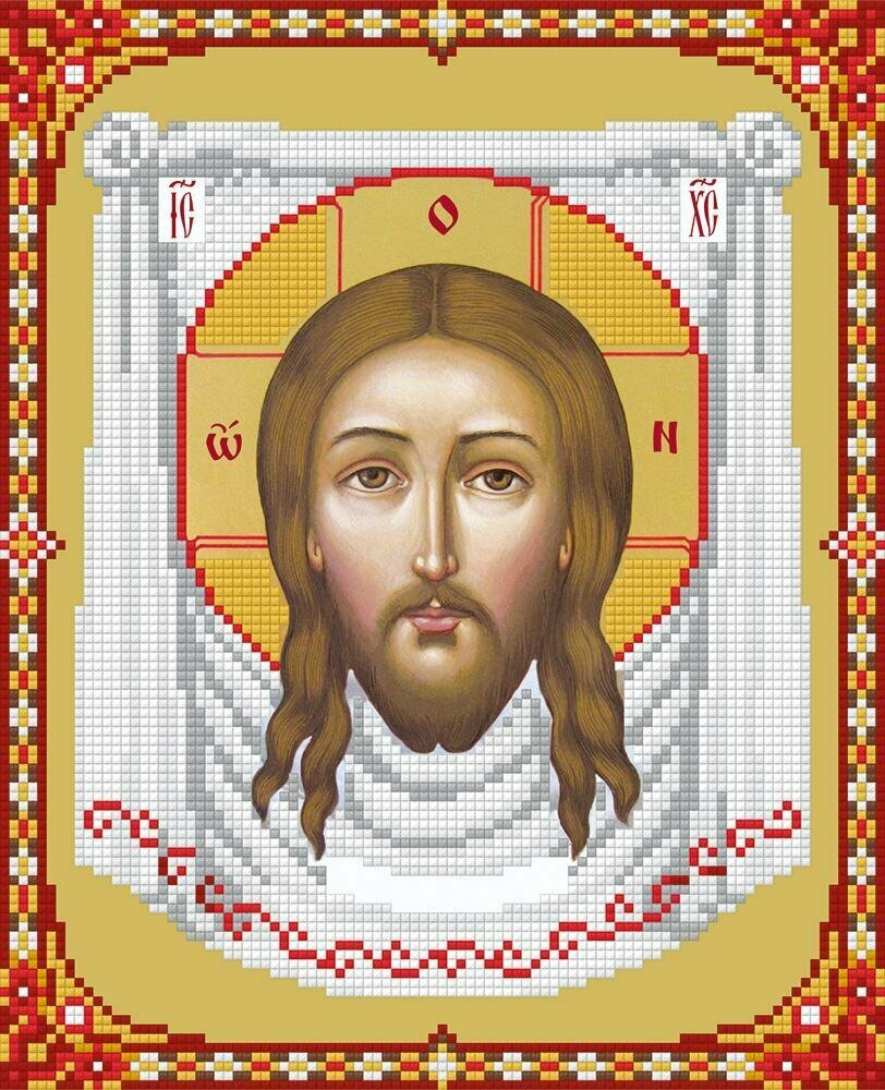 Кристальная (алмазная) мозаика фрея ALVR-157 Икона "Спас Нерукотворный"