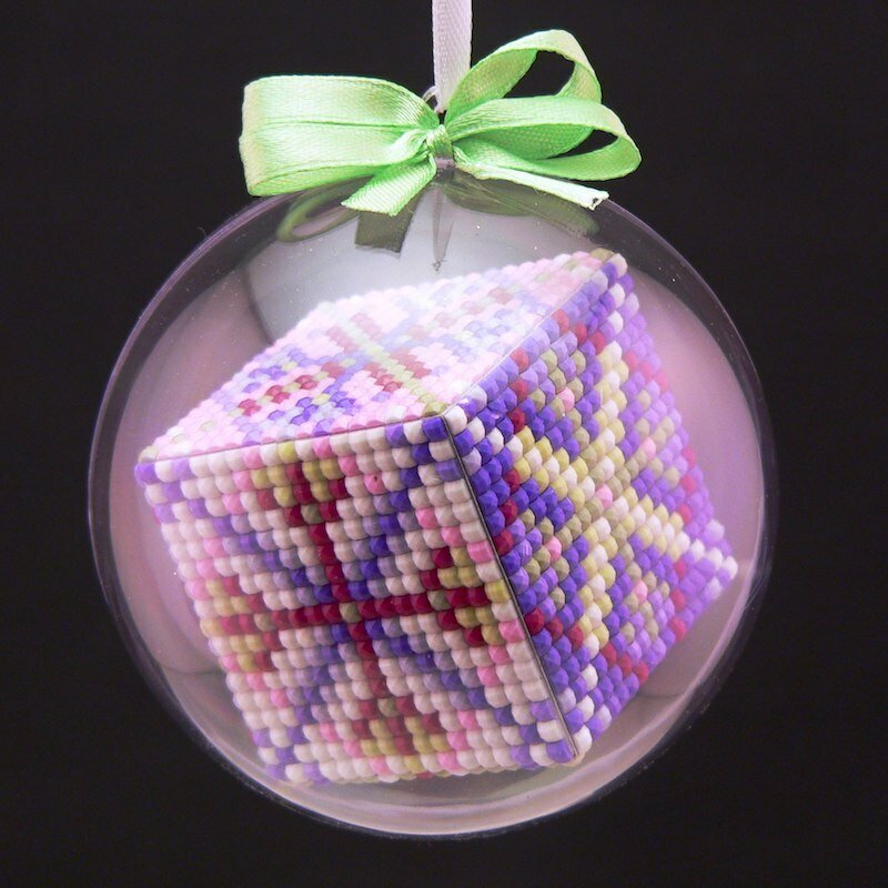 Набор алмазной вышивки Шар "Праздничный 3", диаметр 8 см, кол-во цветов 8