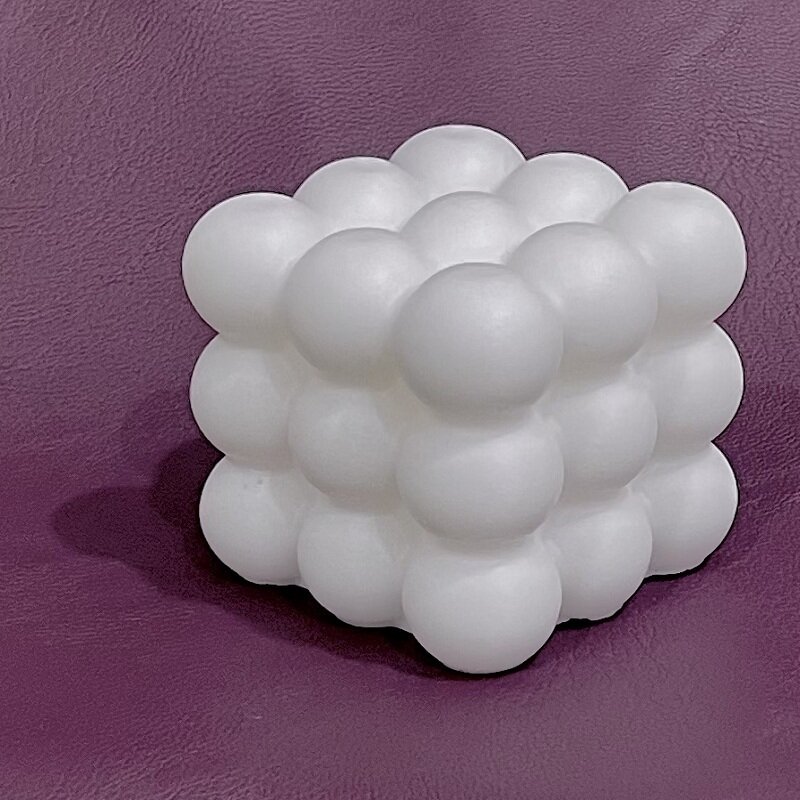 Силиконовая форма для мыла и свечей "Куб большой 3D", для свечей, гипса 1шт