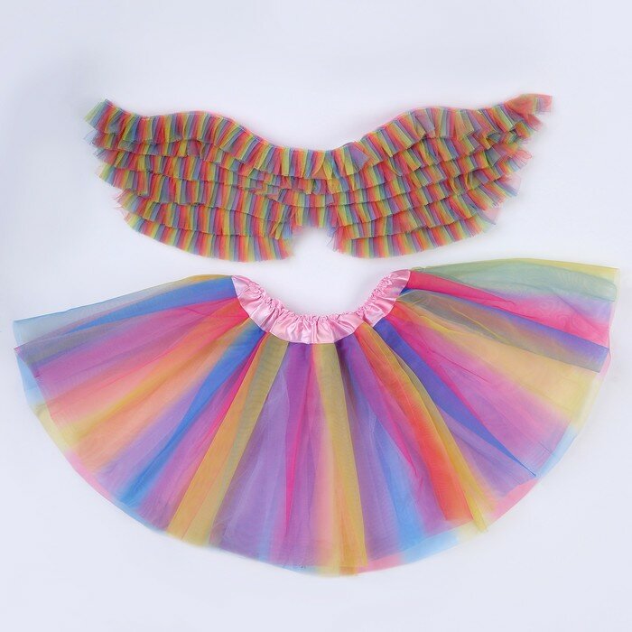 Карнавальный набор «Красотка», 2 предмета в наборе: юбка, крылья, для детей 5-7 лет