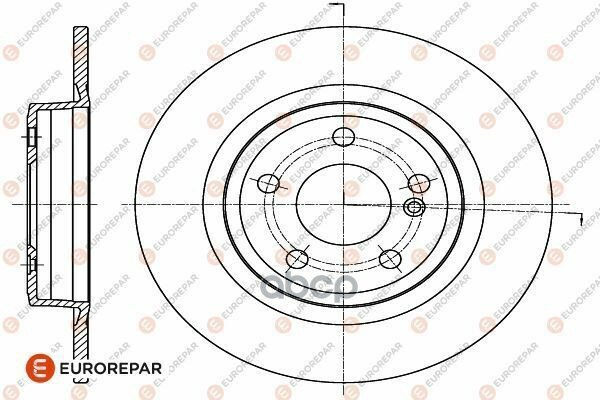 Диск тормозной комплект 2 шт задние не вентилируемые без ABS Eurorepar 1642775180
