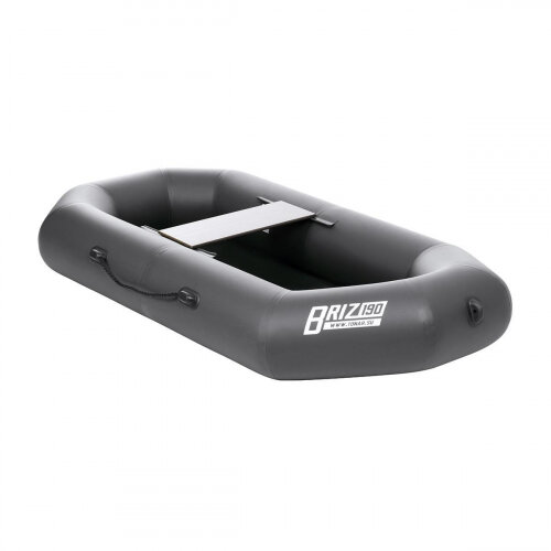 Лодка ПВХ Тонар Бриз 190 гребки + жесткое сиденье, серый