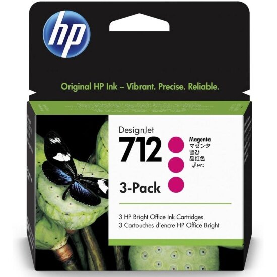 Картридж HP 712 комплект (magenta), 3 шт. x 29 мл