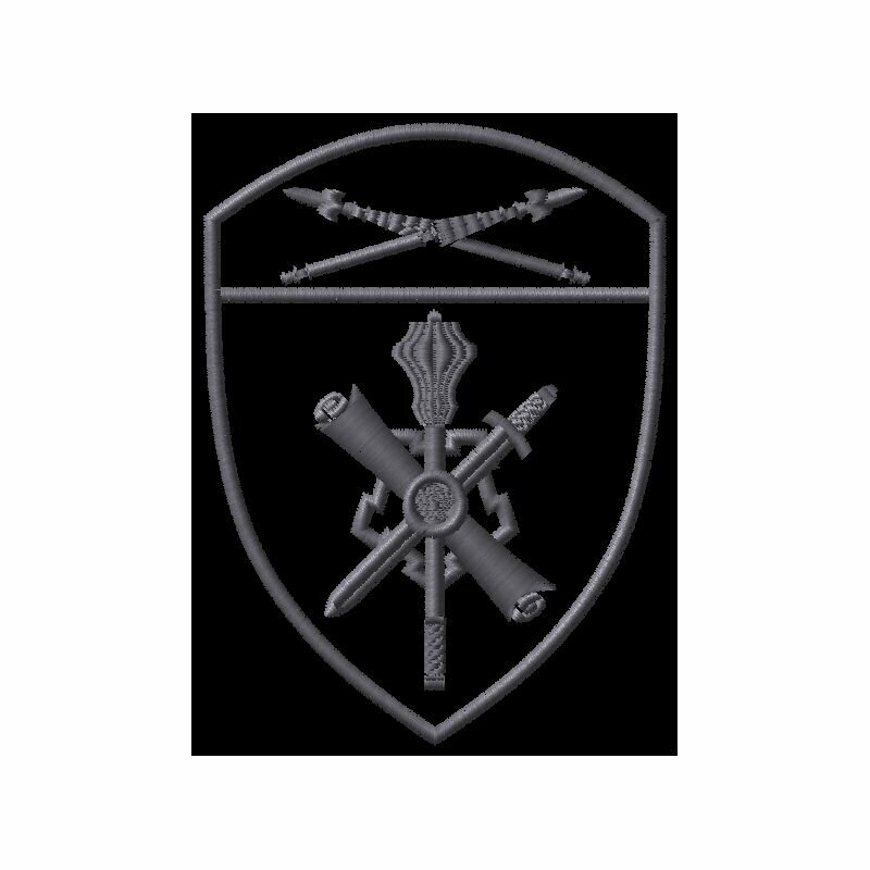 Шеврон 2018 Росгвардии, Управление ТО, Восточный округ, полевой чёрный. С липучкой. Размер 70x95 мм по вышивке.