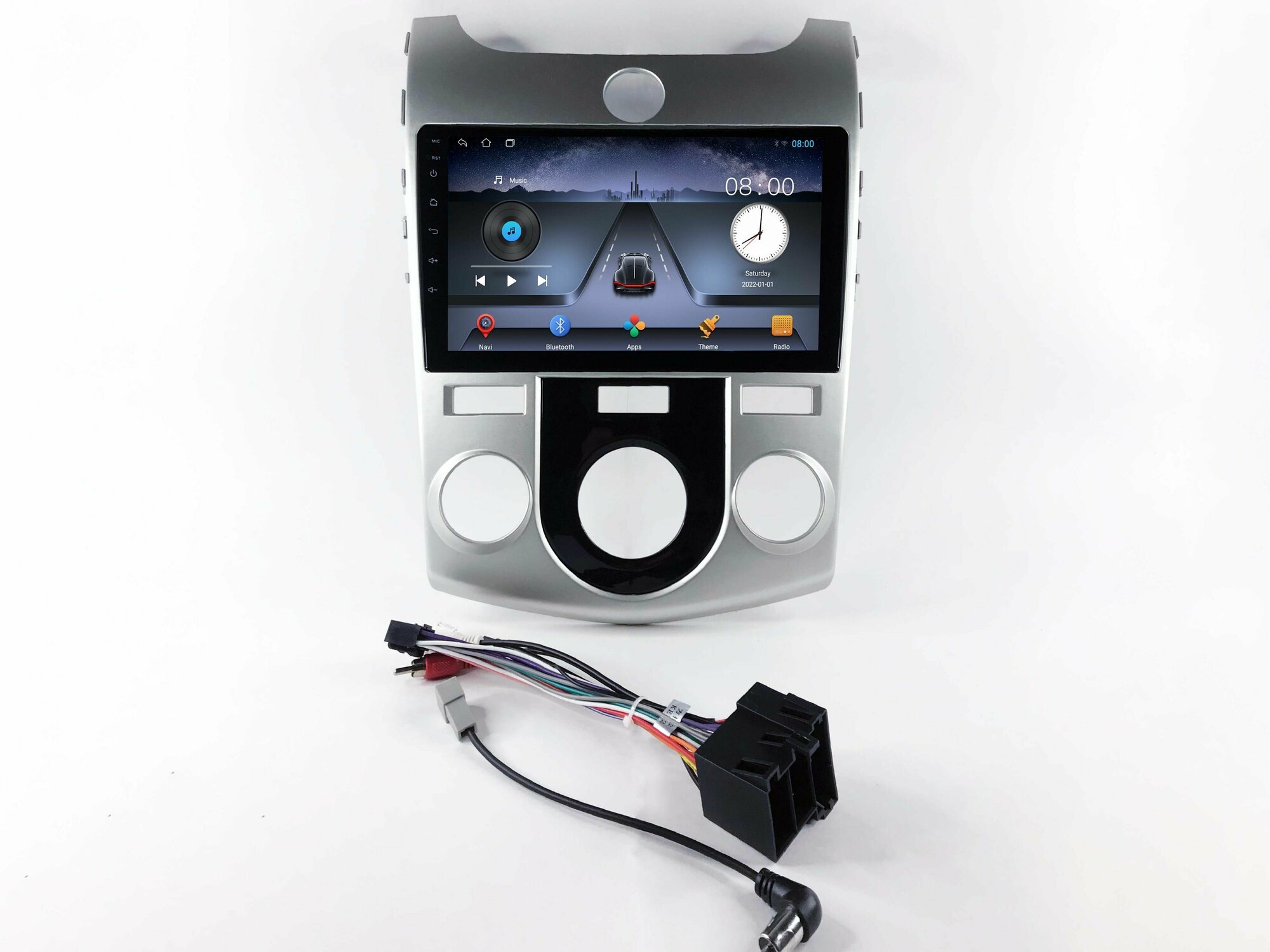 Магнитола Qled на Kia Cerato 2 кондиционер 2006-2012 Android 1/32GB