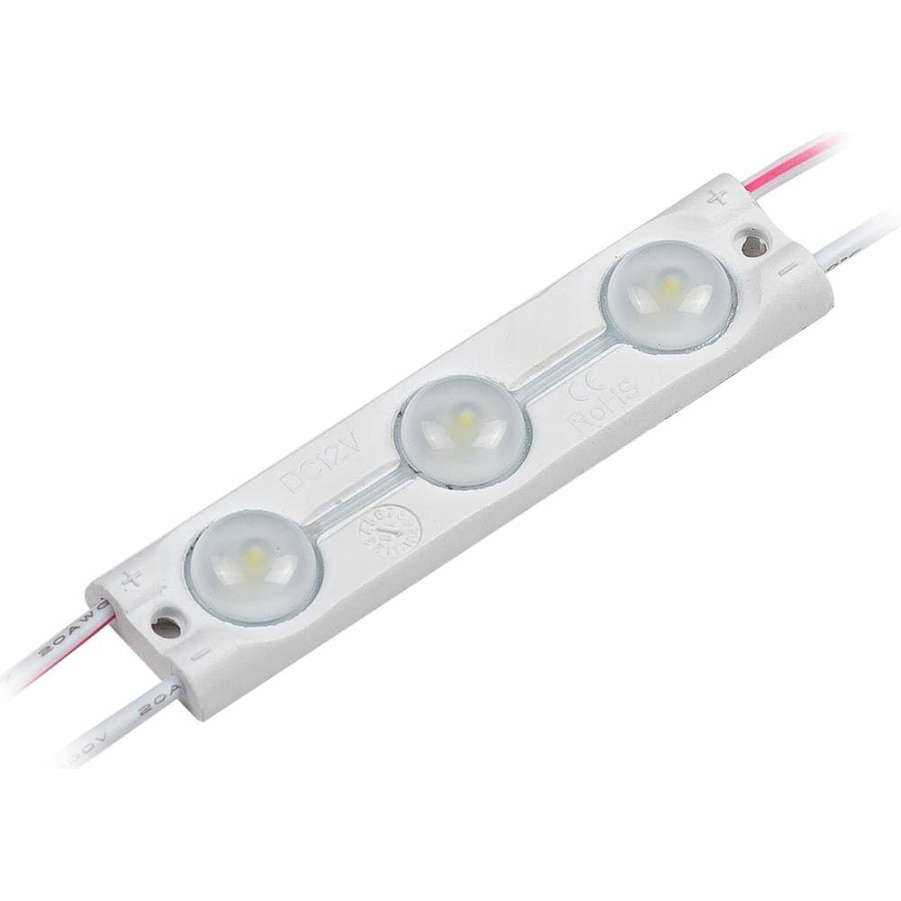 Светодиодный модуль Donled 1.44Вт, 12В, IP65, SMD2835 3LED, 130лм, холодный белый, 20 шт./гирлянда DL3W-L-HP