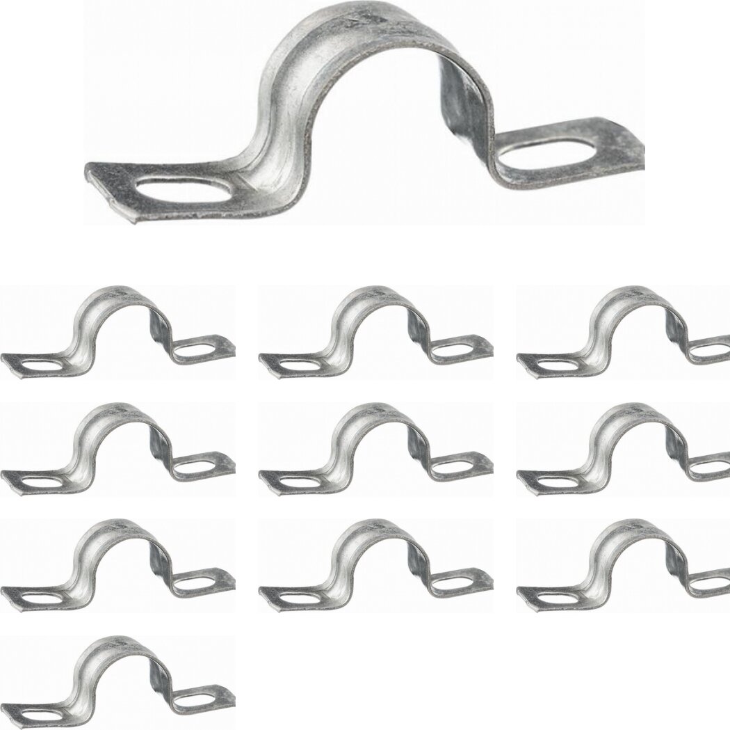 Скоба металлическая двухлапковая D14 (комплект из 10 шт.)