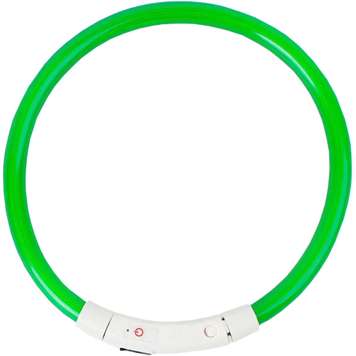 Ошейник для собак светящийся с USB-зарядкой PerseiLine Rich Breed М силикон зеленый 40-50 см (1 шт)