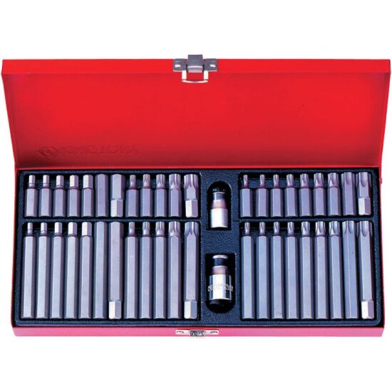 Набор вставок (бит) King Tony 1044CQ, TORX 10 мм, SPLINE, HEX, 44 предмета