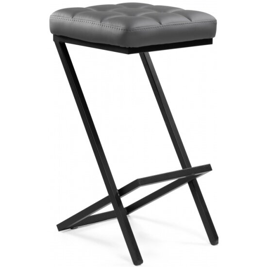 Стул барный Woodville Амаури темно-серый / черный матовый