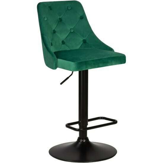 Стул барный Dobrin JOSEPH BLACK (зеленый велюр (MJ9-88))