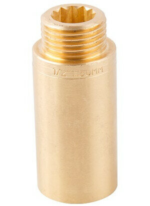 Удлинитель латунный внутренняя-наружная 1/2"X50 мм AV ENGINEERING (AVE301006)