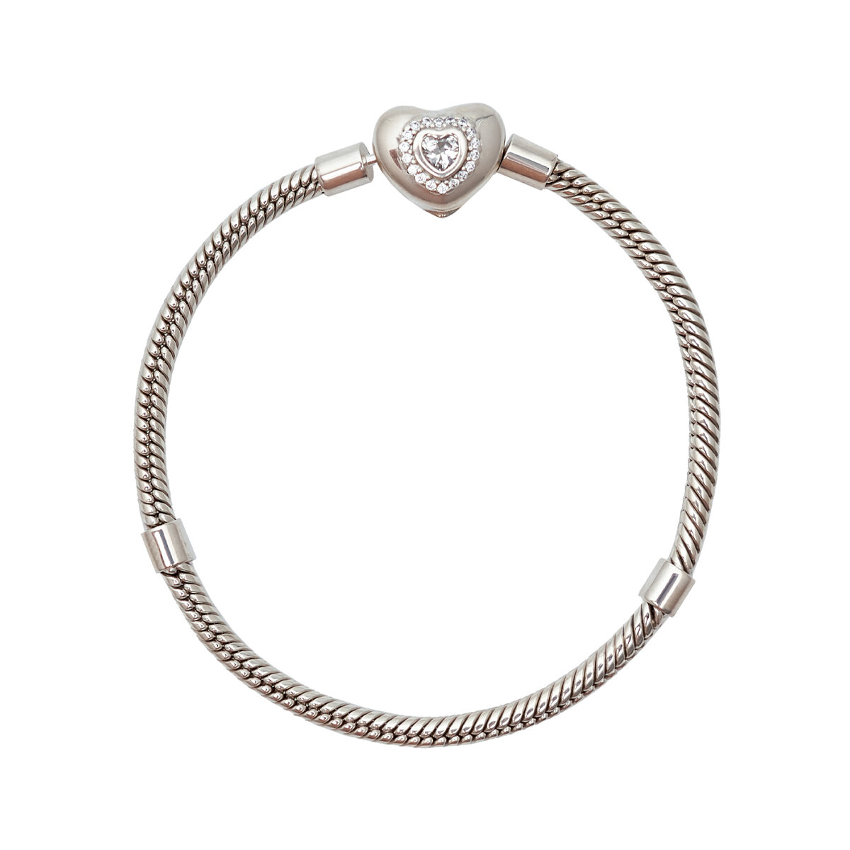 Браслет-цепочка, серебро, 925 проба, фианит