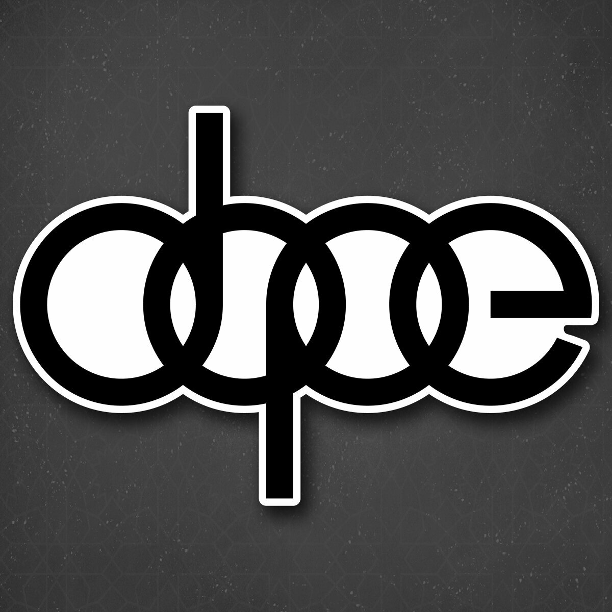 Наклейка на авто "DOPE" 24x16 см