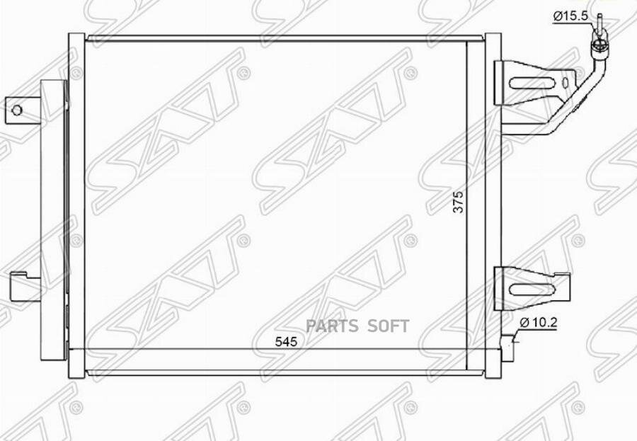 Радиатор кондиционера Mitsubishi Colt 02-12 / Colt Plus 04-12 Sat арт. ST-MBV1-394-0