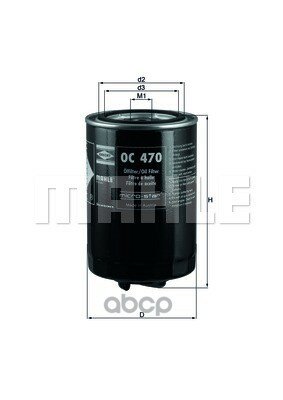 Фильтр масляный Mahle/Knecht арт. OC470