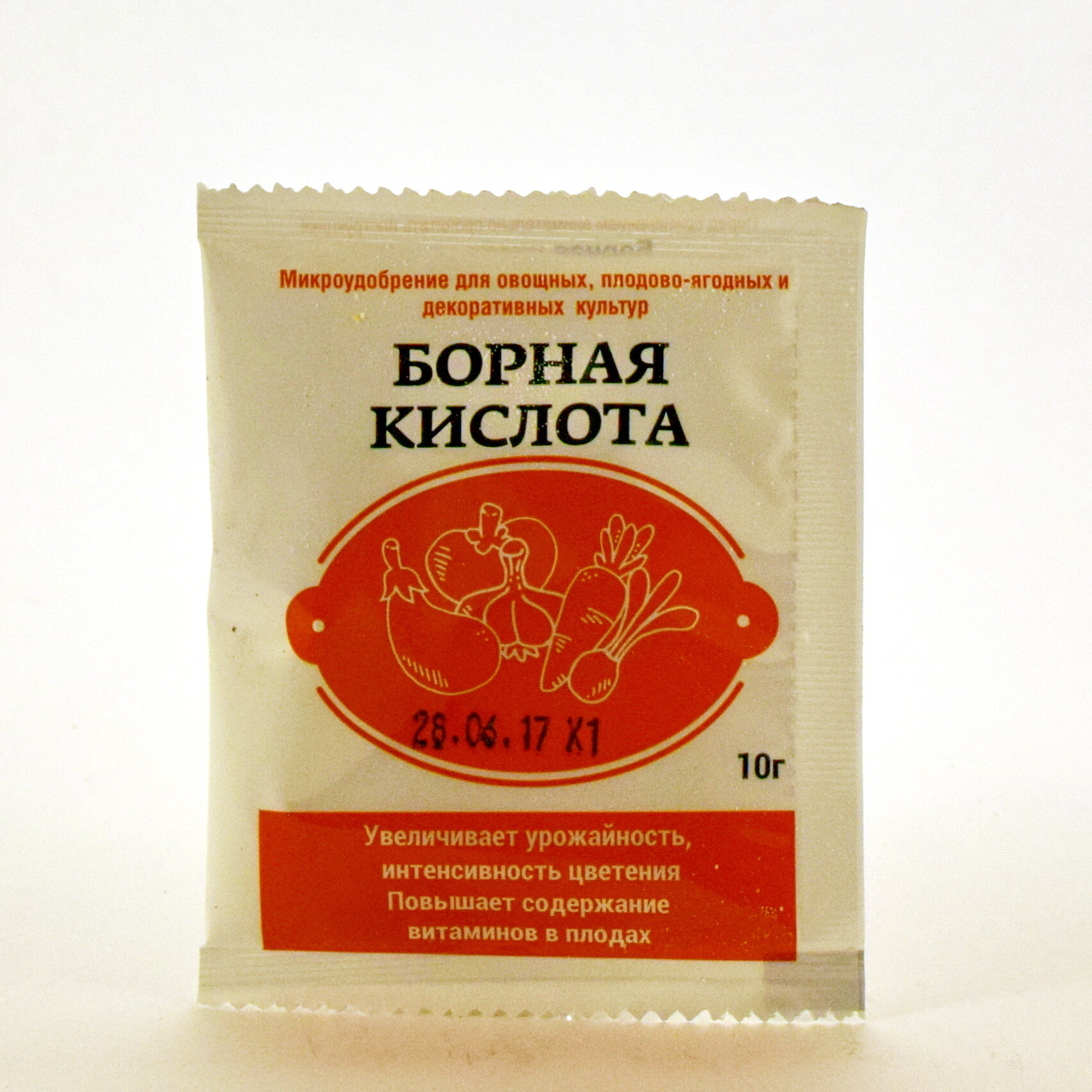 Удобрение для растений Борная кислота, 10 гр, 10 штук, источник бора для растений