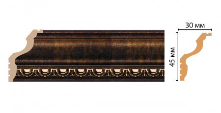 Плинтус Потолочный Decomaster 148D-56 В45хШ30хД2400 мм / Декомастер.