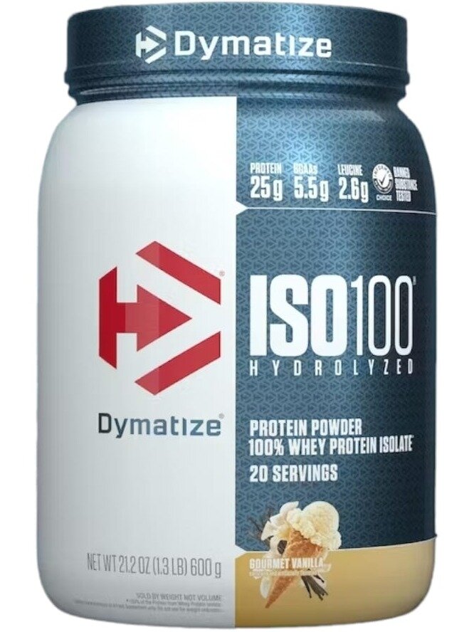 Изолят протеина Dymatize ISO100 Hydrolyzed 650 г, Изысканная Ваниль