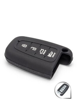 Силиконовый чехол для смарт ключа хундай 4 кнопки АРТ. СМ023