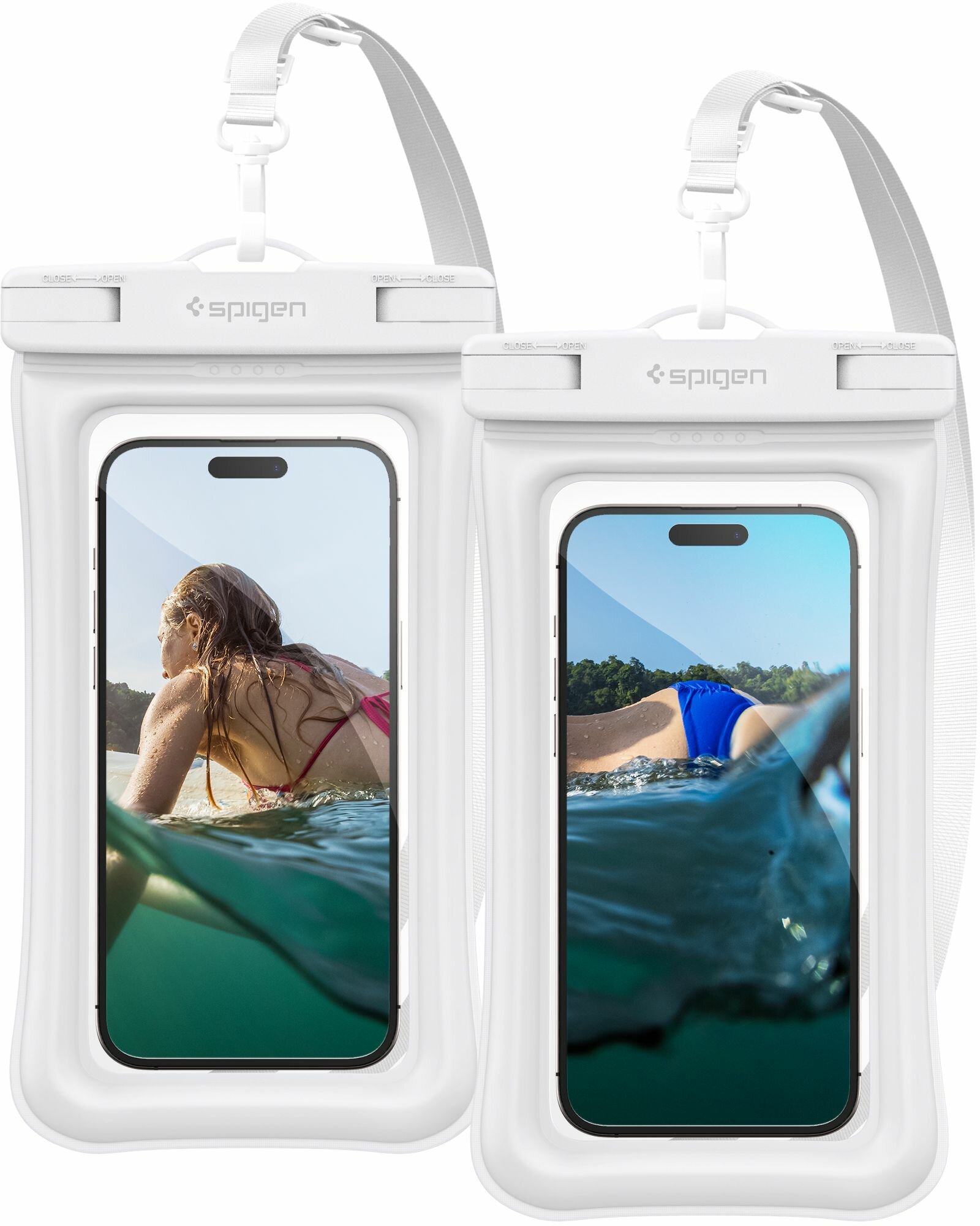 Гермочехол Spigen (ACS06017) Aqua Shield WaterProof Floating A610 / Спиген Чехол Водонепроницаемый, Белый, 2 шт