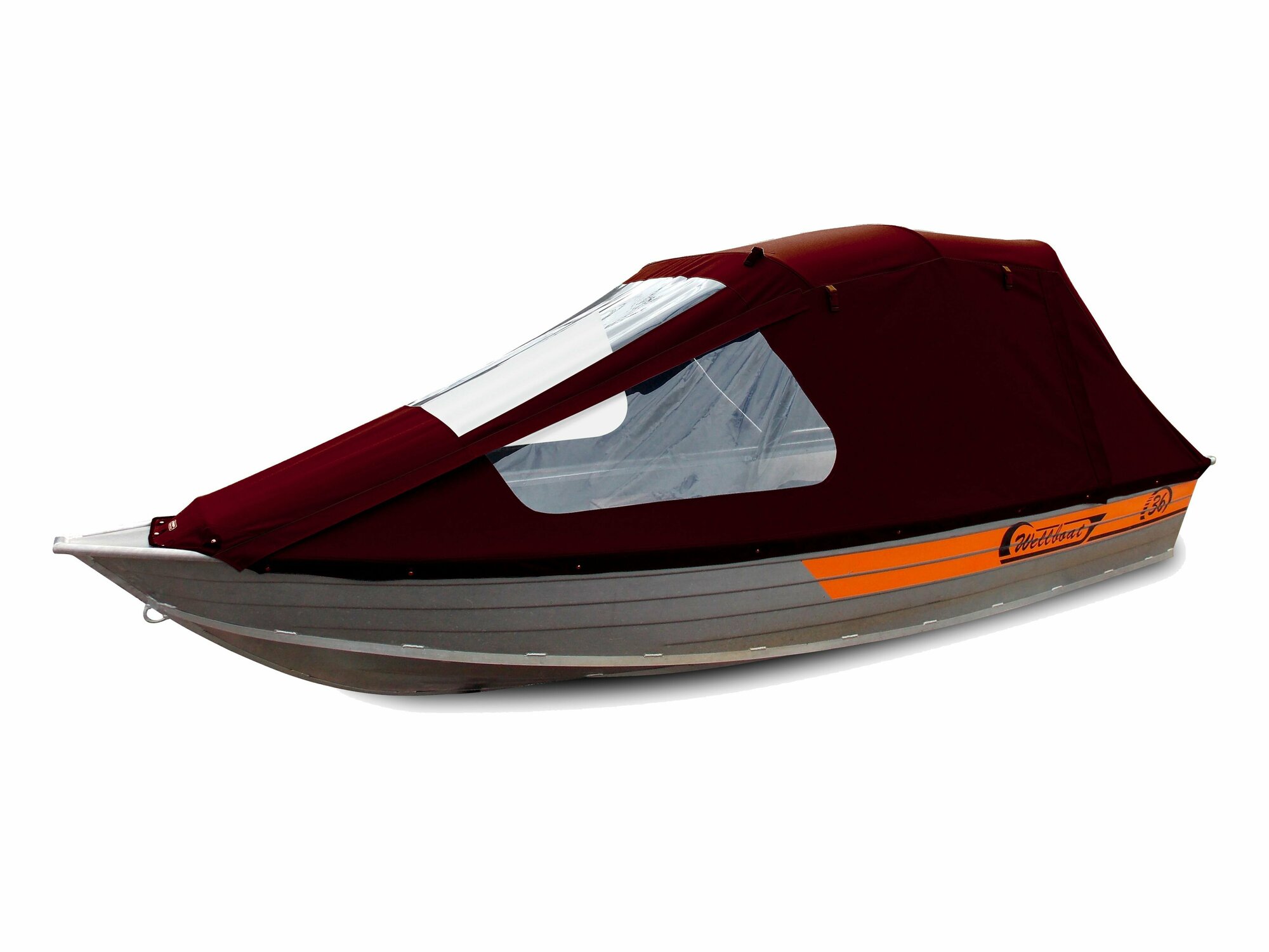 Wellboat-36. Вельбот-36. Тент ходовой с дугами с креплениями