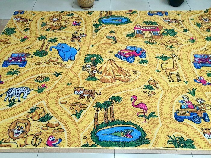 Детский ковер палас на пол в детскую 300х600 см бежевый ворс 3 мм 250716 KoverVDom