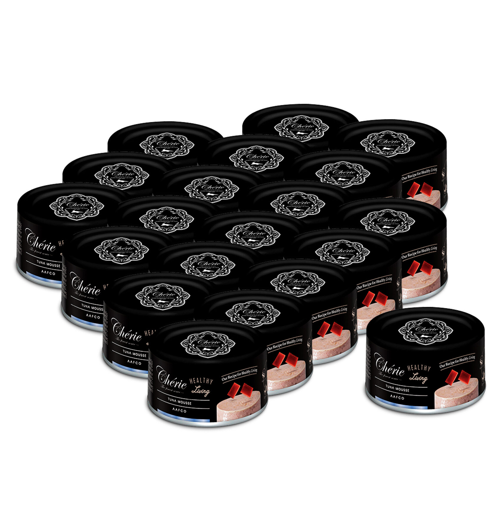 Pettric Cherie Healthy Living влажный корм для взрослых кошек мусс из тунца, в консервах - 80 г x 20 шт.