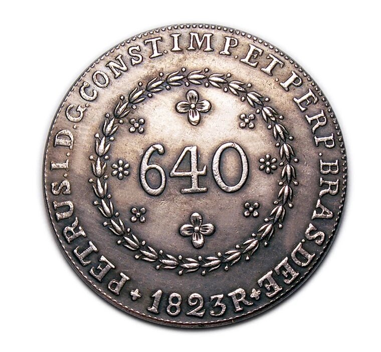 640 рейс 1823 года Бразилия сувенирная копия монеты, нумизматика, деньги для коллекции