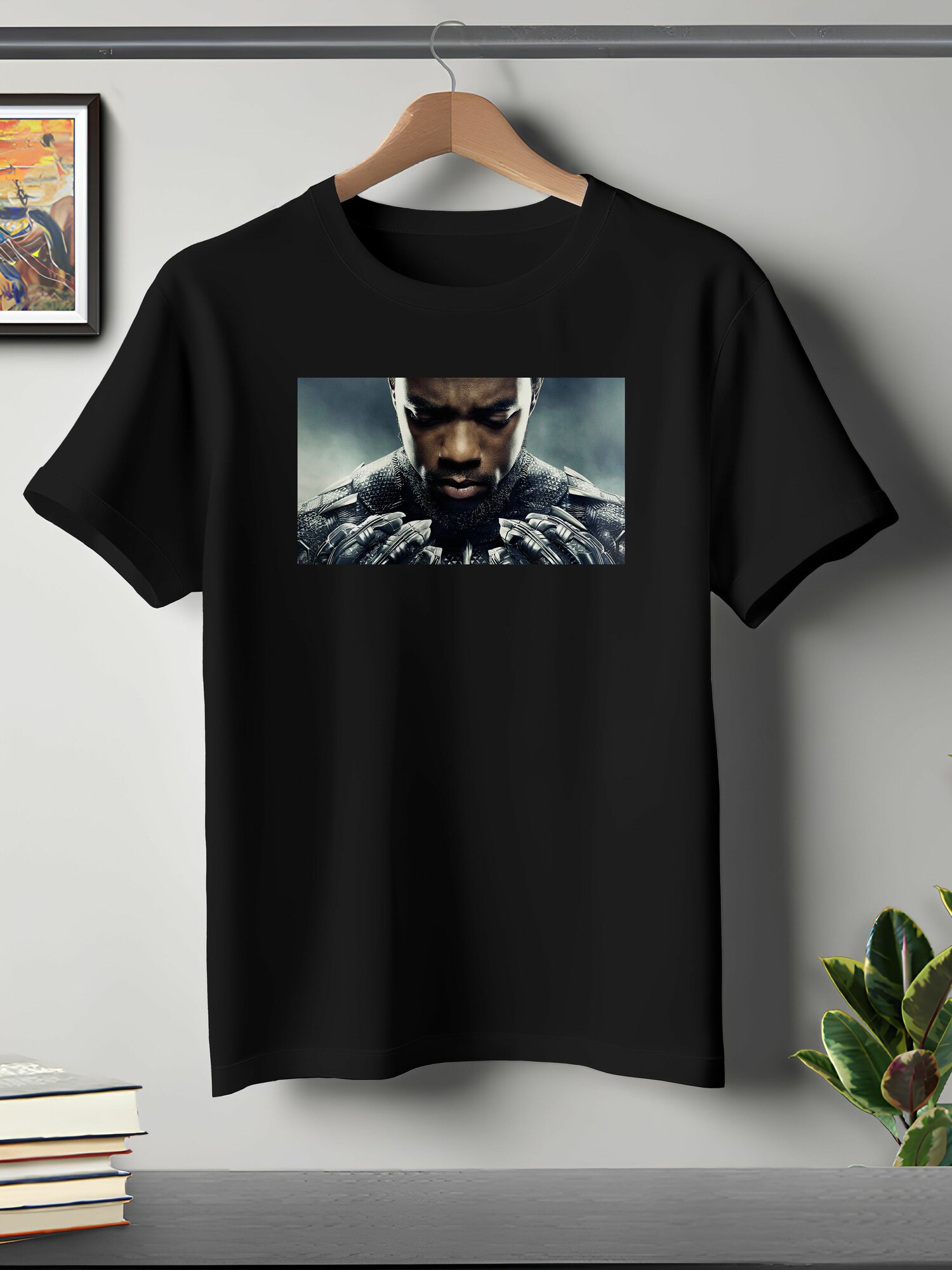 Футболка ONEQ унисекс 50-52 (XL) размер с принтом Черная Пантера, черная