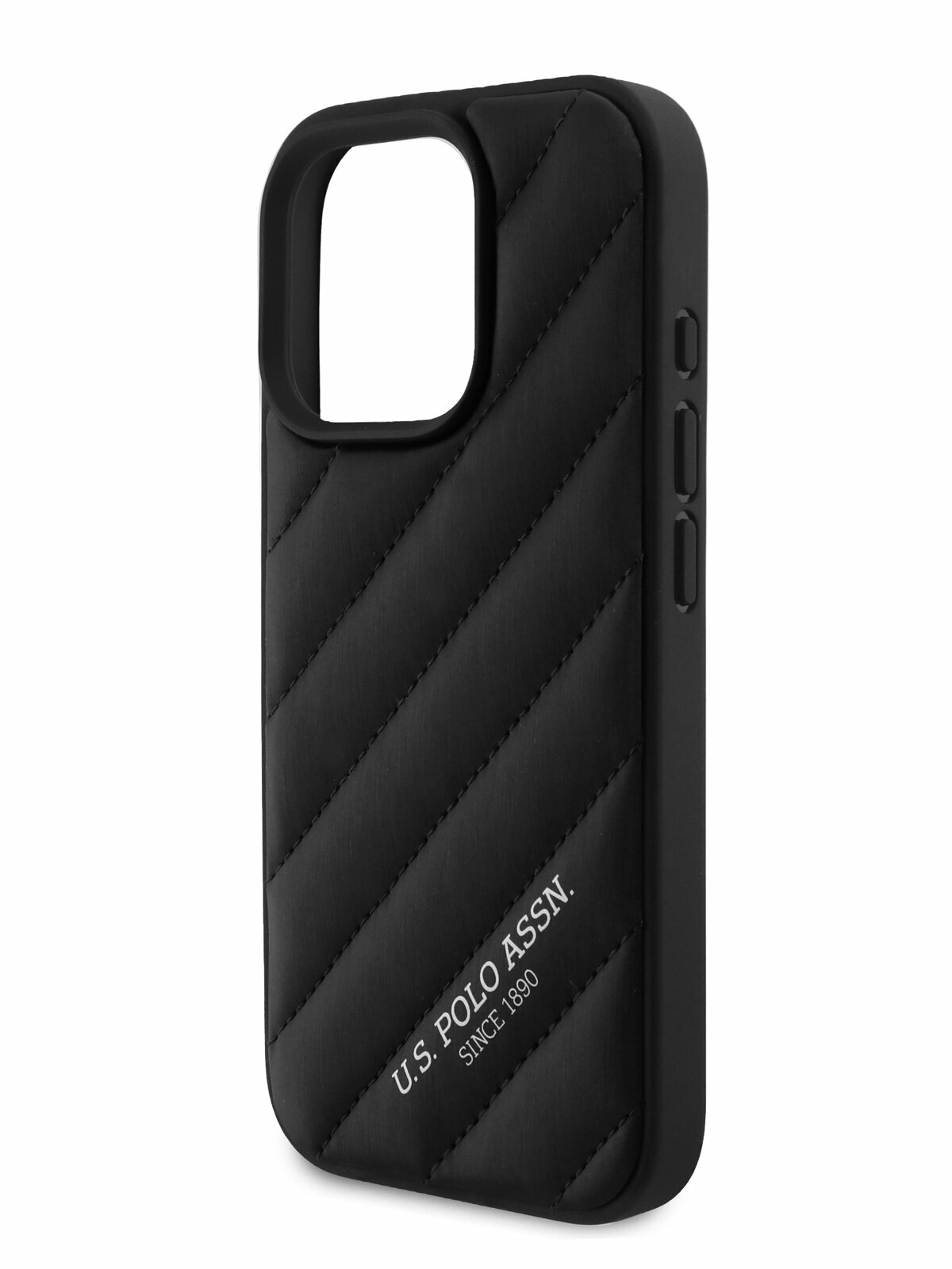 U.S. Polo для iPhone 16 Pro Max чехол PU Quilted with Classic logo Hard Black