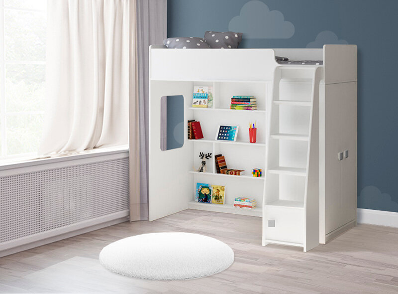 Кровать чердак Л-Ф601.1 Белый Белый