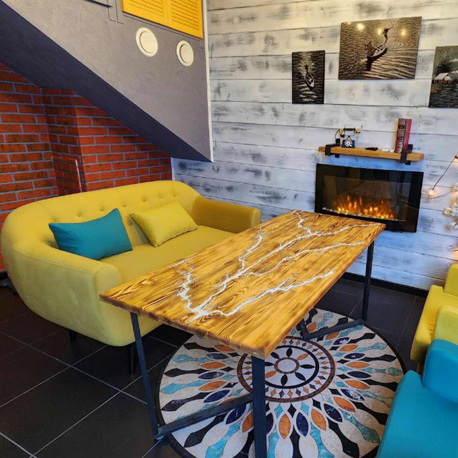 Обеденный стол 150 белые молнии