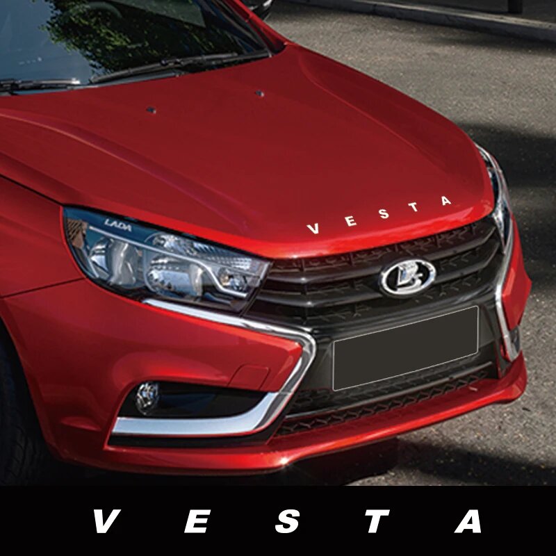 Автомобиль для LADA VESTA передняя крышка капота виниловая пленка автомобильные наклейки с эмблемой Переводные картинки украшения для гонок стильный аксессуар