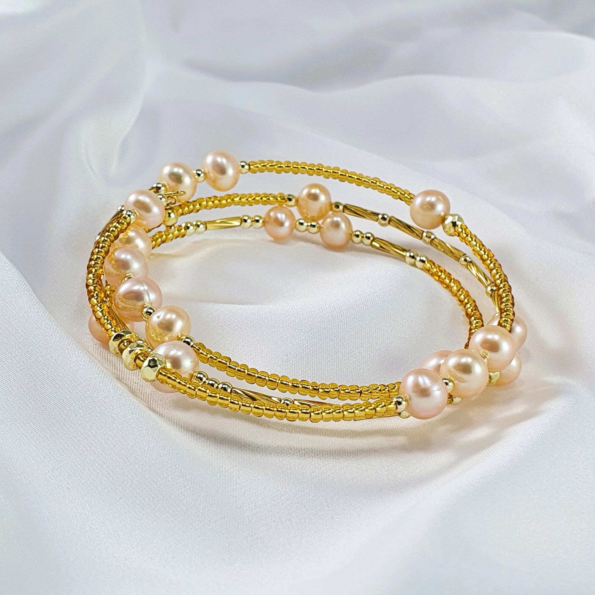 Браслет Жемчужина Юга, гематит, жемчуг пресноводный