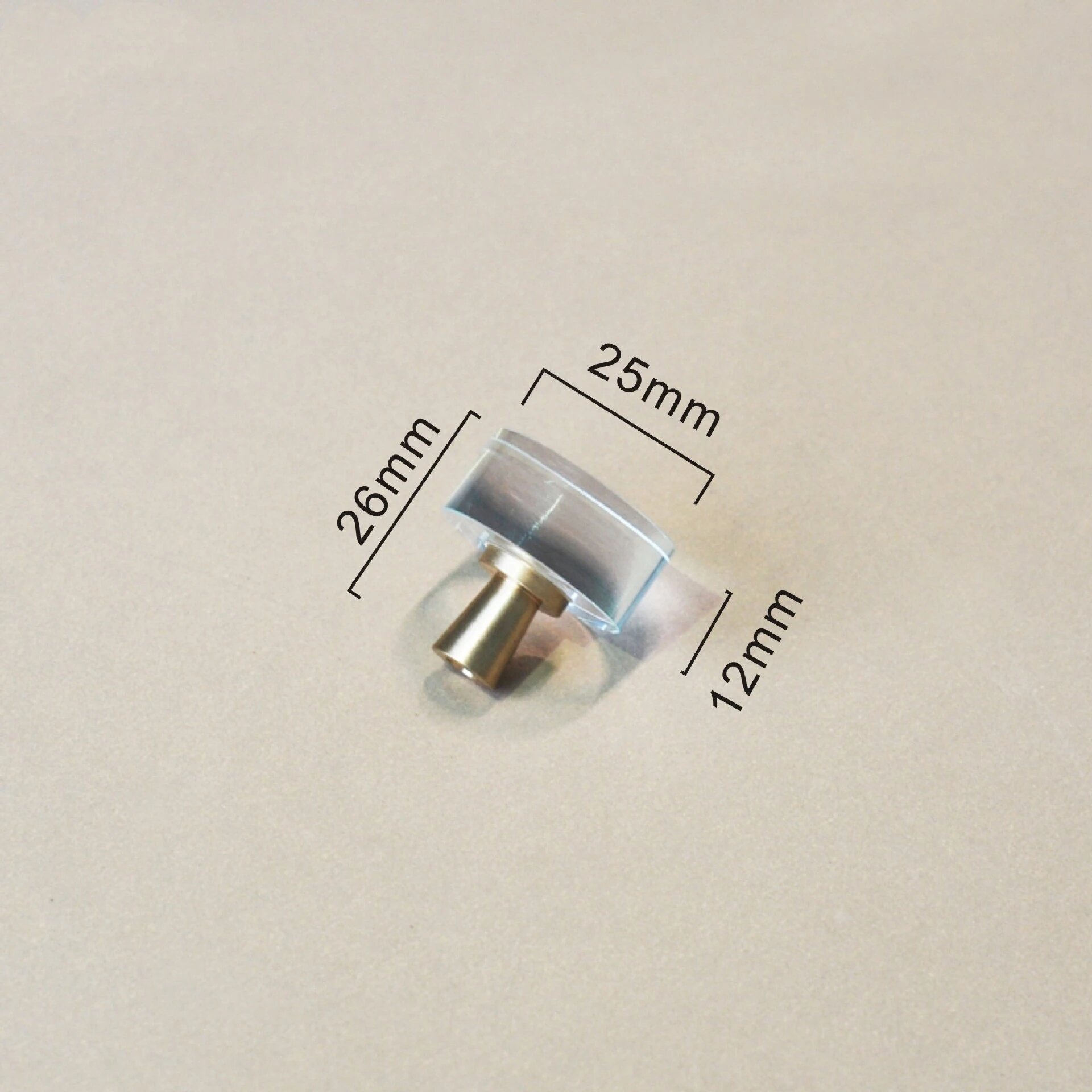 Латунные хрустальные ручки для шкафа 25x26 Circle Trans.