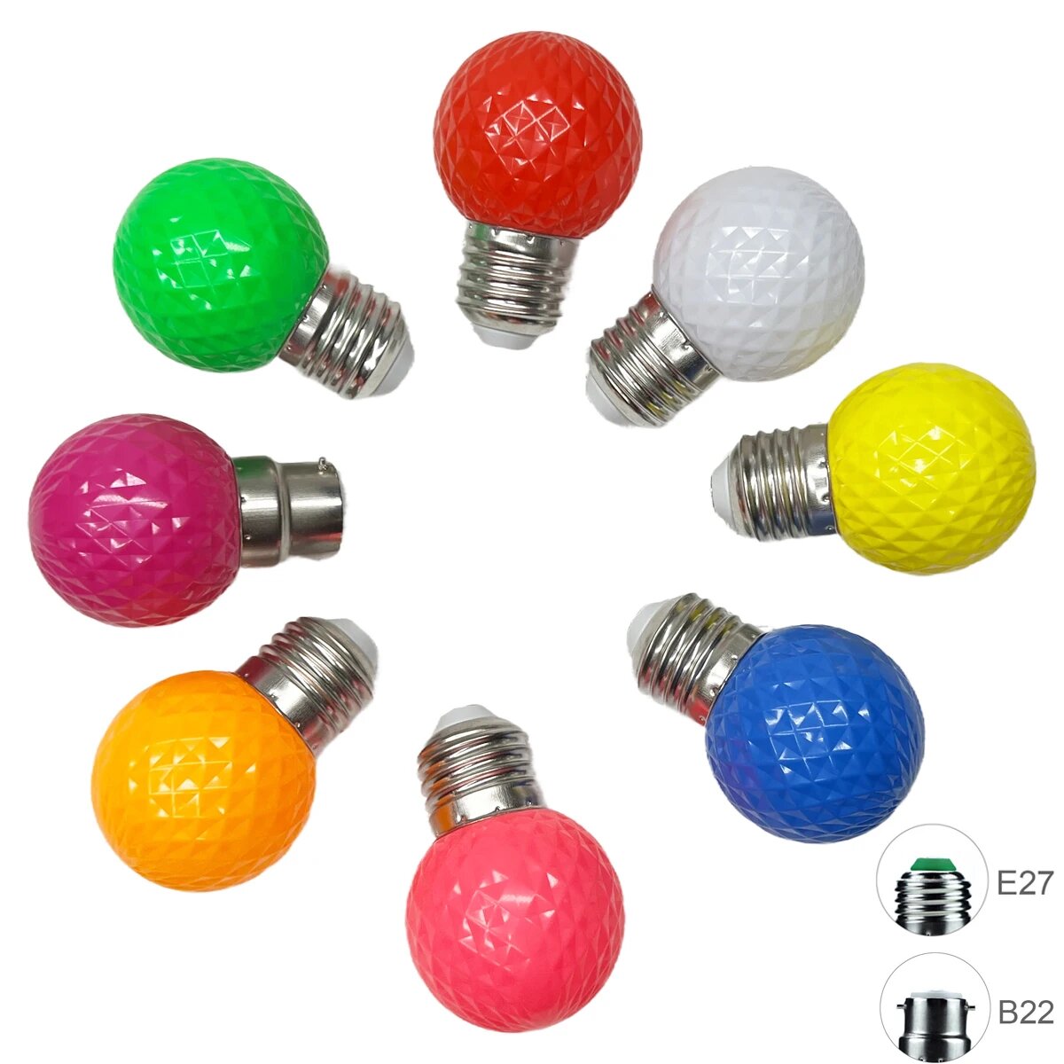 Ranpo B22 E27 разноцветные ананасовые лампы E27, AC 220V, Красный