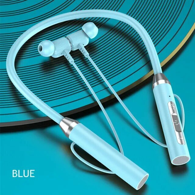 Беспроводные наушники Bluetooth с шейным ободом, магнитные наушники, спортивные TWS наушники для бега, водонепроницаемые Bluetooth 5,2 гарнитура с микрофоном